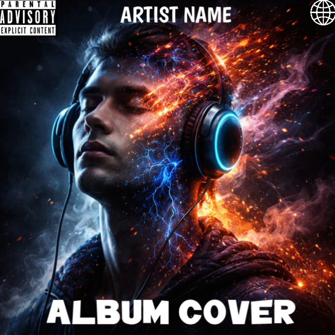 CD Mixtape/Album Album Cover Artwork Template | PosterMyWall