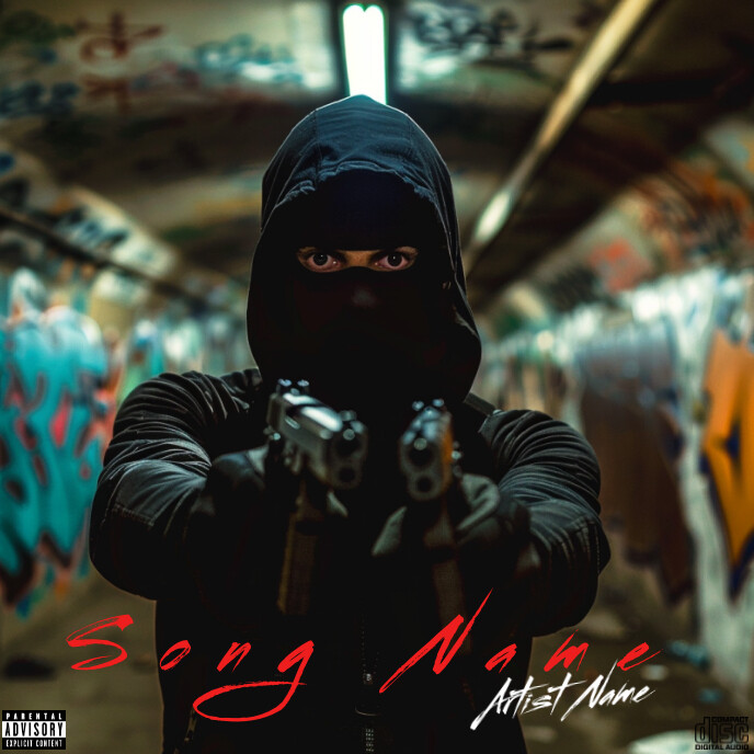 CD Mixtape/Album Cover Artwork Template | PosterMyWall