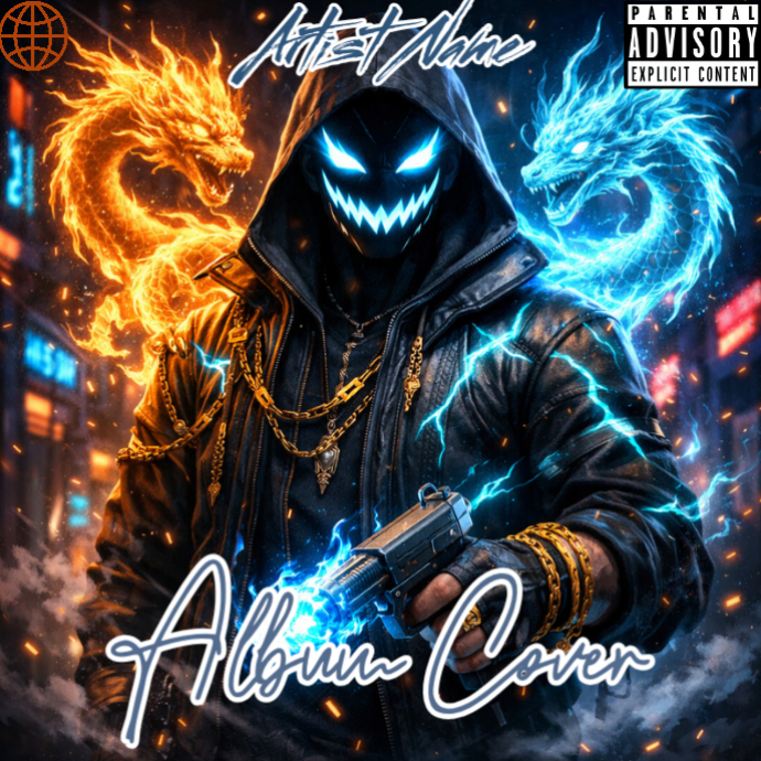 CD Mixtape/Album Cover Artwork Template | PosterMyWall