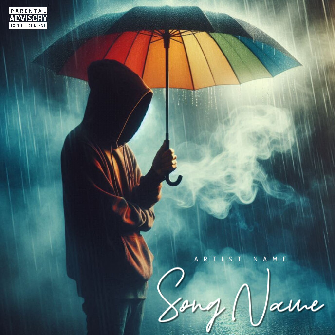 Cd Mixtape Rain Song Album Cover Art Album Cover Template | PosterMyWall
