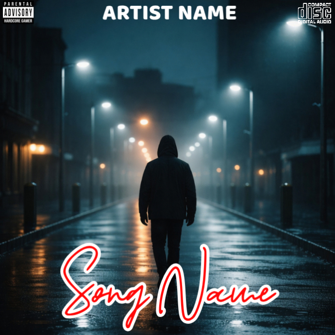 CD Mixtape/Song Album Cover Artwork Template | PosterMyWall