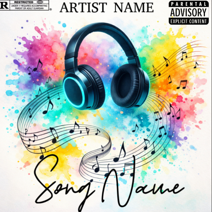 CD Mixtape/ Song Album Cover Artwork Template | PosterMyWall