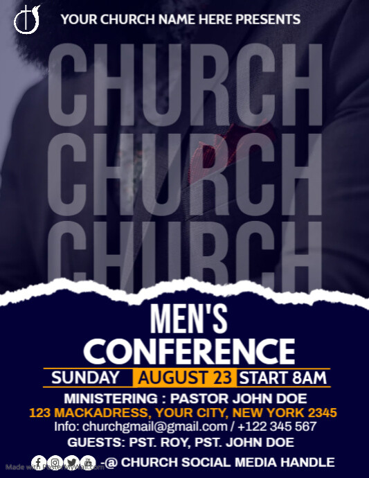 men's conference | PosterMyWall