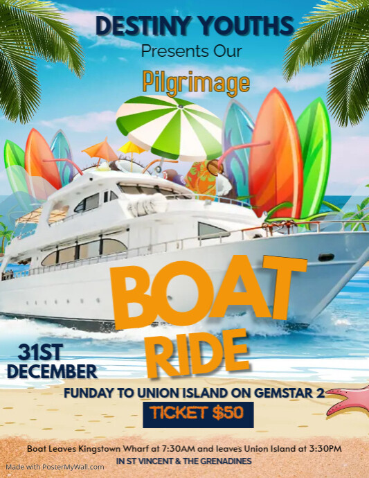 Summer beach party boat cruise | PosterMyWall