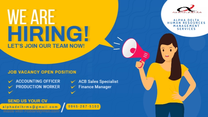 Job Hiring Twitter Post Design | PosterMyWall