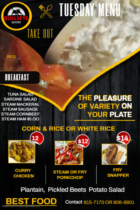 Restaurant special menu | PosterMyWall
