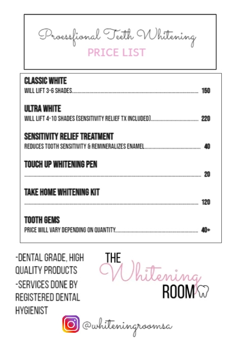 price list | PosterMyWall