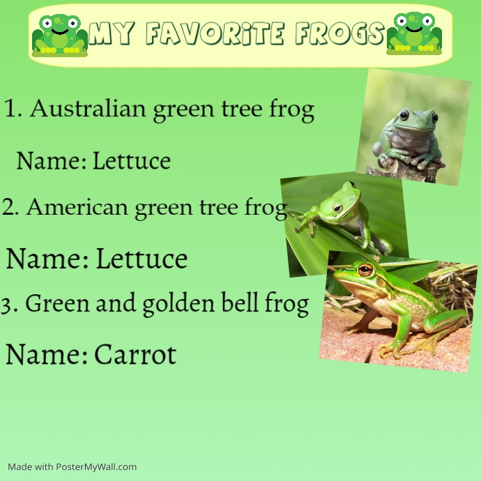 My Favorite Frogs | PosterMyWall