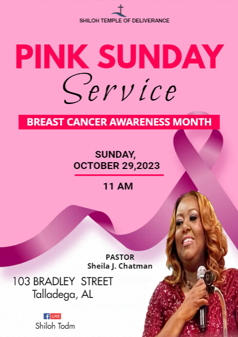 Pink sunday service | PosterMyWall