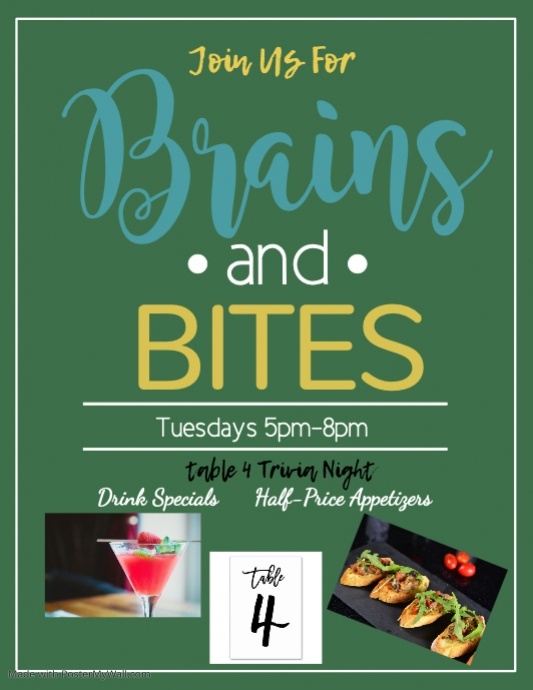 brains and bites | PosterMyWall