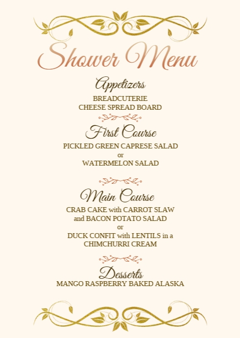 Copy of Menu A6 | PosterMyWall