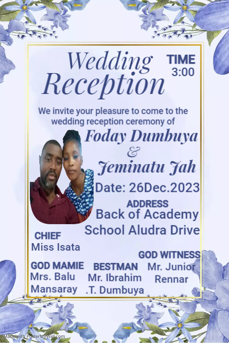 Wedding Reception | PosterMyWall