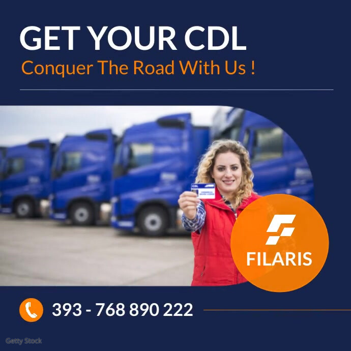 CDL Truck Driving School social media instagr Template | PosterMyWall