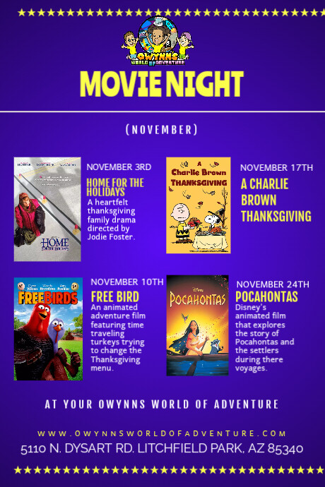 Cinema movie schedule calendar template | PosterMyWall