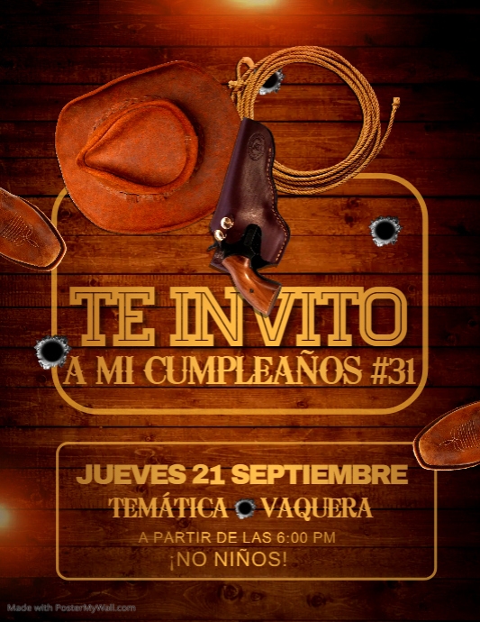cowboy party | PosterMyWall