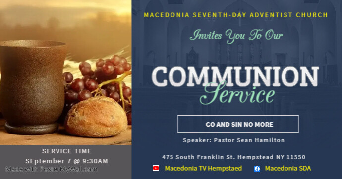 Online Communion Invitation Facebook Image | PosterMyWall