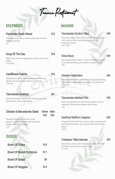 Restaurant Menu 2021 | PosterMyWall