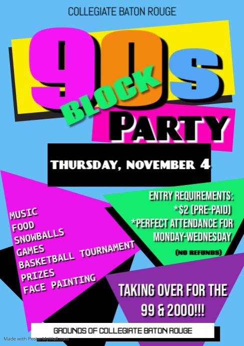 Copy of Copy of 90s Party Oldschool Retro Event 90er | PosterMyWall