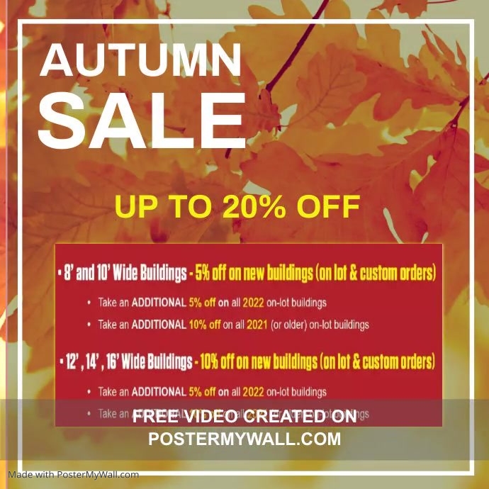 Autumn sale banner. Instagram post. Template | PosterMyWall