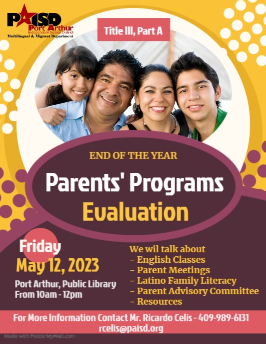 Yellow and Red Parents Day Invitation Flyer | PosterMyWall
