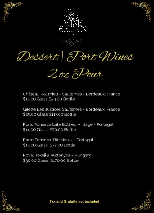 Copy of Dessert / Port Wines Updated | PosterMyWall