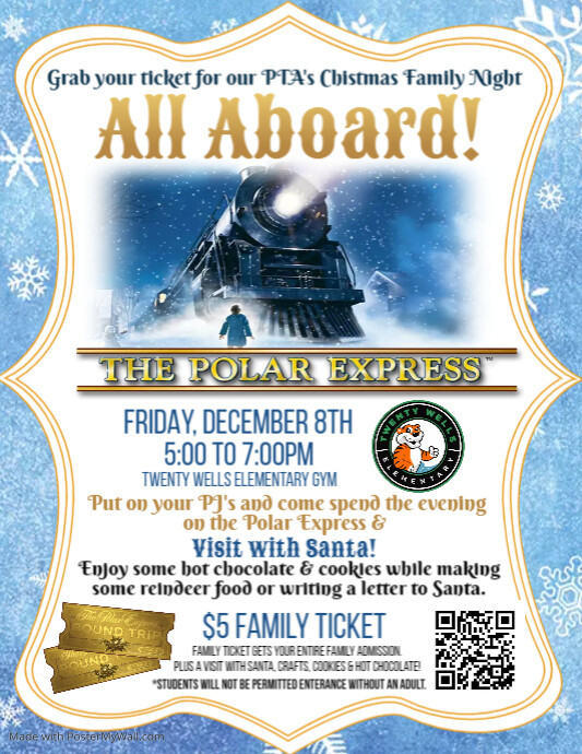 The Polar Express Christmas Party Event Flyer | PosterMyWall