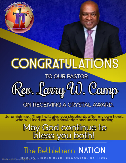 Pastoral Anniversary Celebration Flyer (1) | PosterMyWall