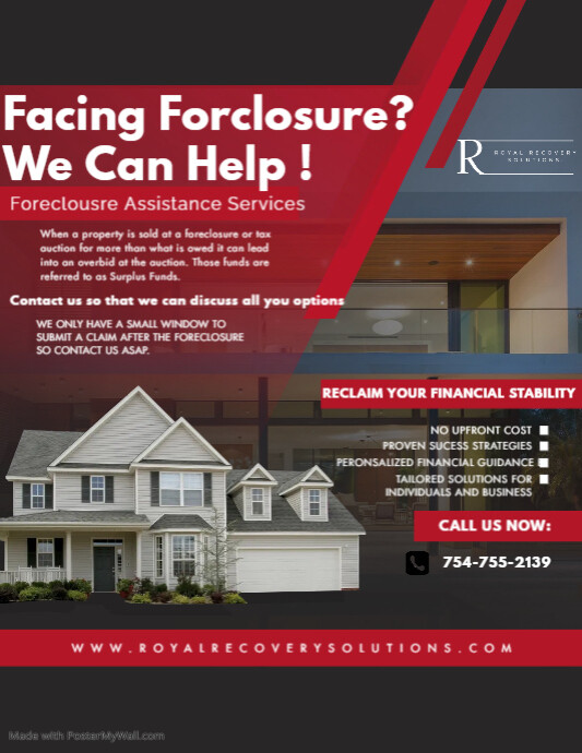 Red Foreclosure Instagram Post Design (1) | PosterMyWall