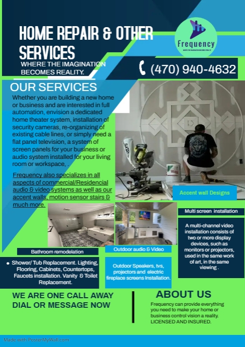 Home repair and handyman services ad | PosterMyWall