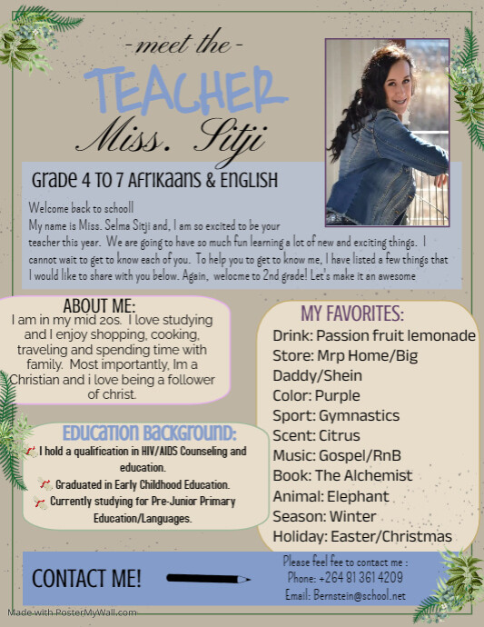 Meet the Teacher Newsletter | PosterMyWall