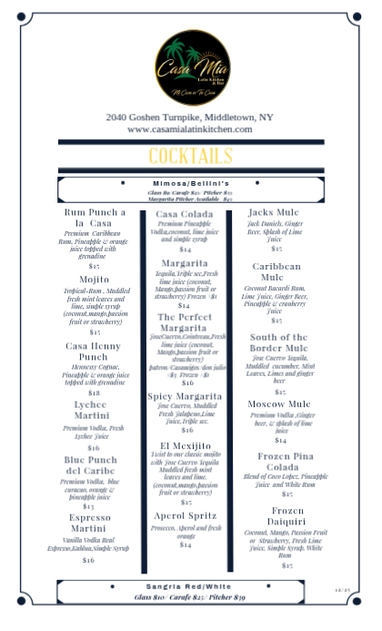 Bar menu design template (1) | PosterMyWall