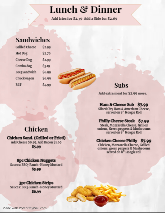 Copy of American Diner Lunch & Diner 2.0 | PosterMyWall