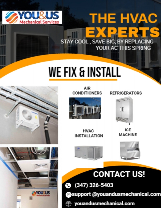 Copy of Heating and Cooling HVAC Flyer Ad Template | PosterMyWall