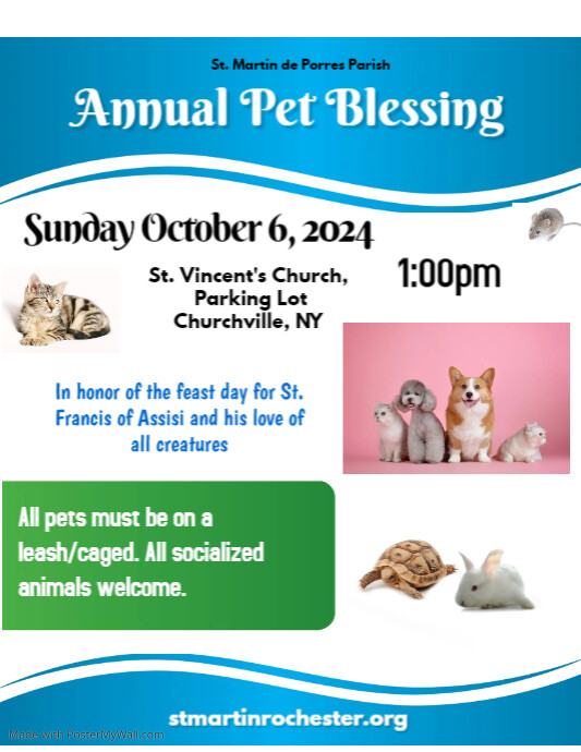 Pet blessing poster draft | PosterMyWall