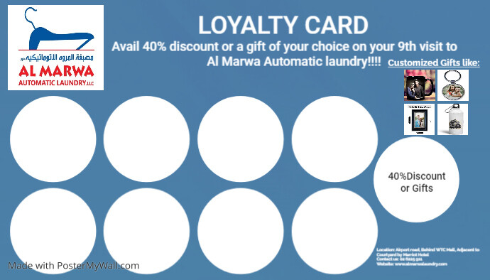 Blue Simple Loyalty Card Template | PosterMyWall