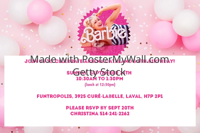 Barbie movie invitation | PosterMyWall