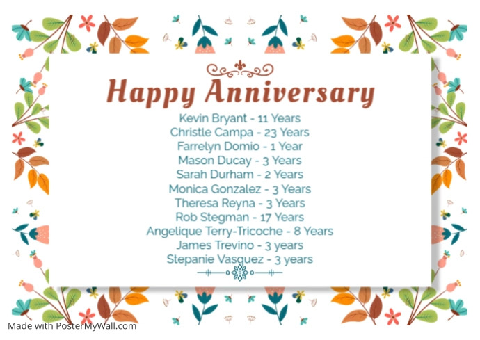 anniversary card template | PosterMyWall