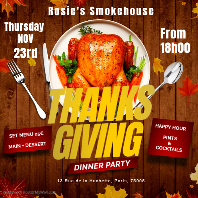 thanksgiving party | PosterMyWall