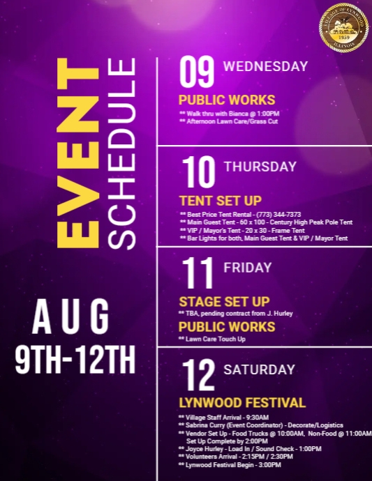 Event Schedule Design Template | PosterMyWall