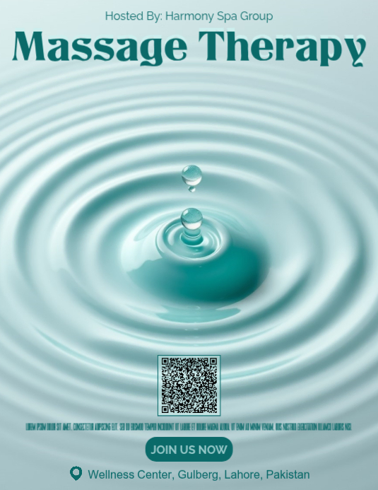Celadon Quartz Minimal Massage Therapy Flyer Template Spa Brand ...