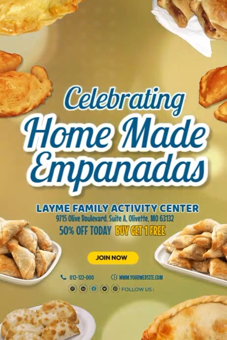 Celebrate Empanadas Day Video Ads Template | PosterMyWall
