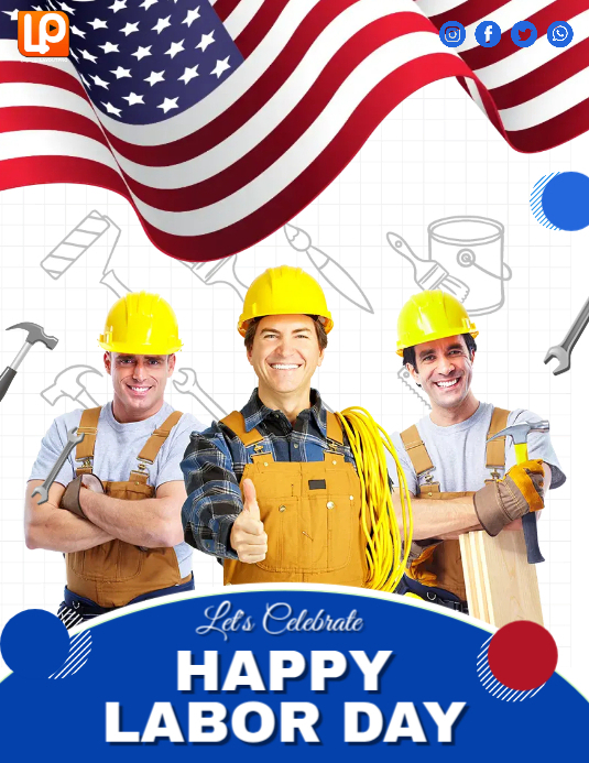 Celebrate Happy Labor Day Template | PosterMyWall