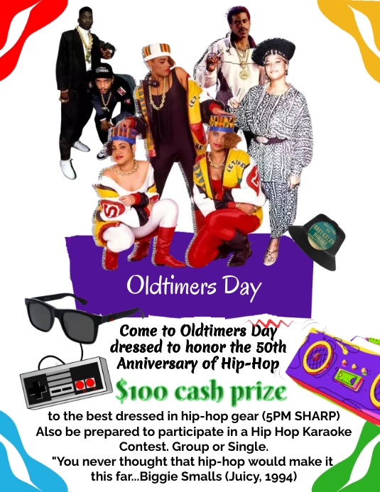 Copy of Celebrate Hip Hop Old Timers Day | PosterMyWall