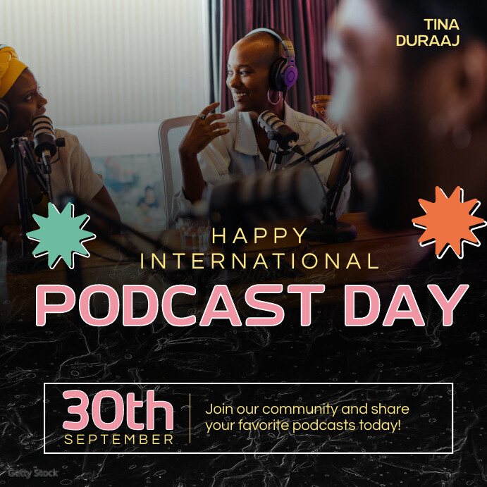 Celebrate International Podcast Day Poster Template | PosterMyWall
