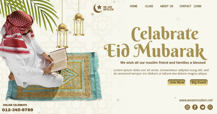 Celebrate Mubarak Template | PosterMyWall