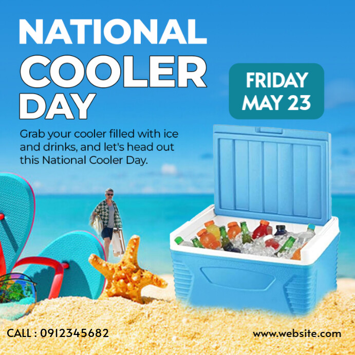 Copy of Celebrate National Cooler Day Instagram Template Design ...