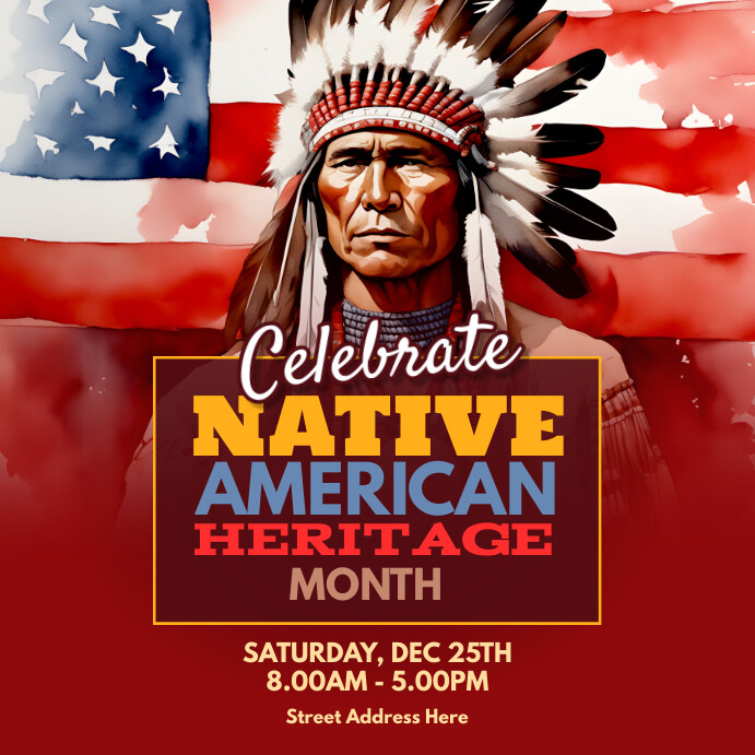 Celebrate Native American Heritage Month Template | PosterMyWall