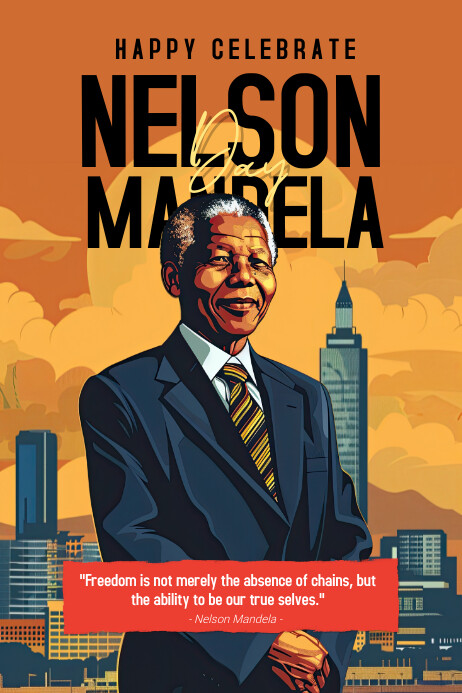 Celebrate Nelson Mandela Day Flyer or Poster เทมเพลต | PosterMyWall