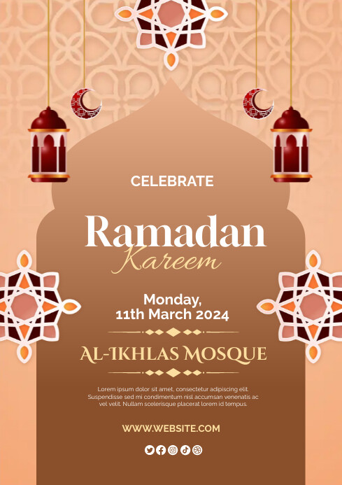 Celebrate Ramadan Kareem Poster Flyer Template | PosterMyWall