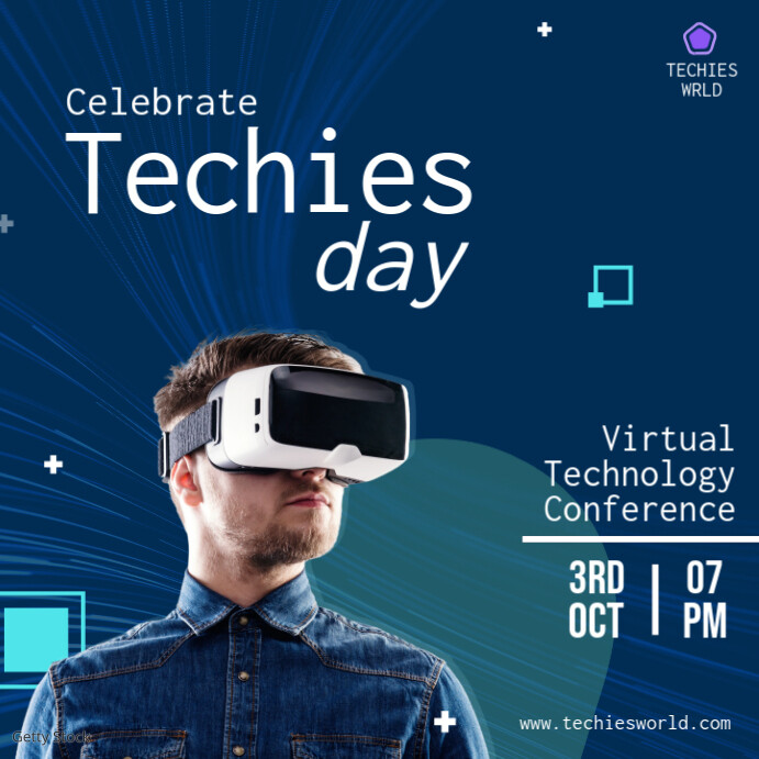 Celebrate techies day square template | PosterMyWall